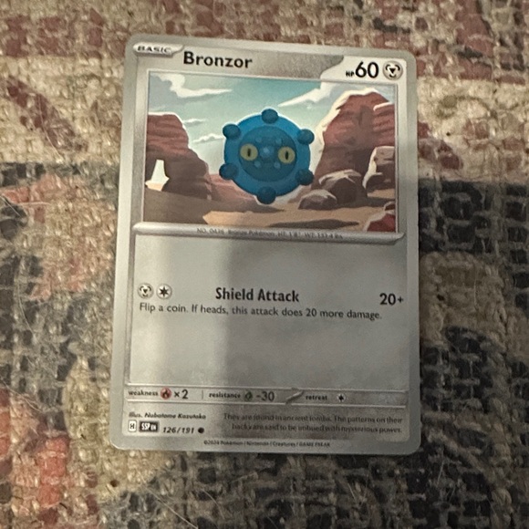 Pokemon | Toys | Pokemon Bronzor Card Blue And Gray | Poshmark